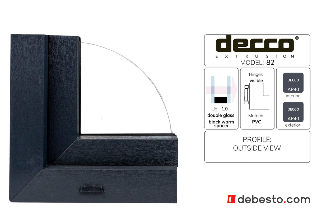 Decco 82 PVC Window System - Corner Sample – debesto
