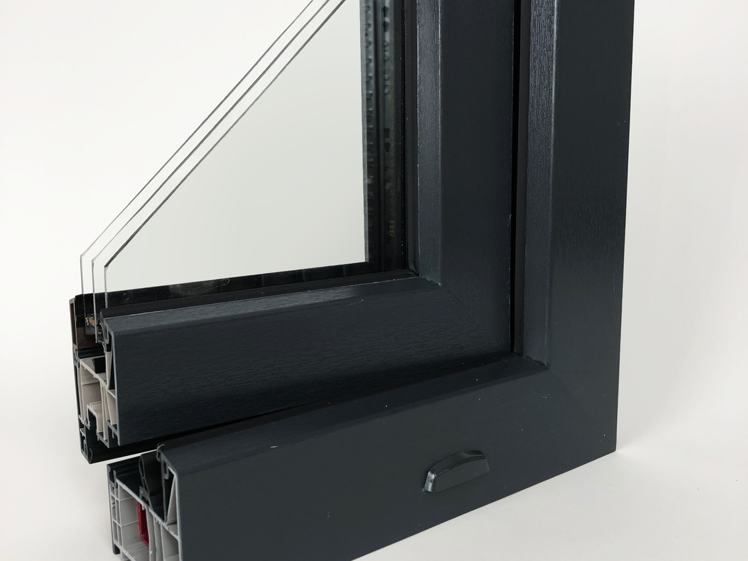 Set of 2 PVC corner samples: Aluplast Ideal 4000 & Salamander ...